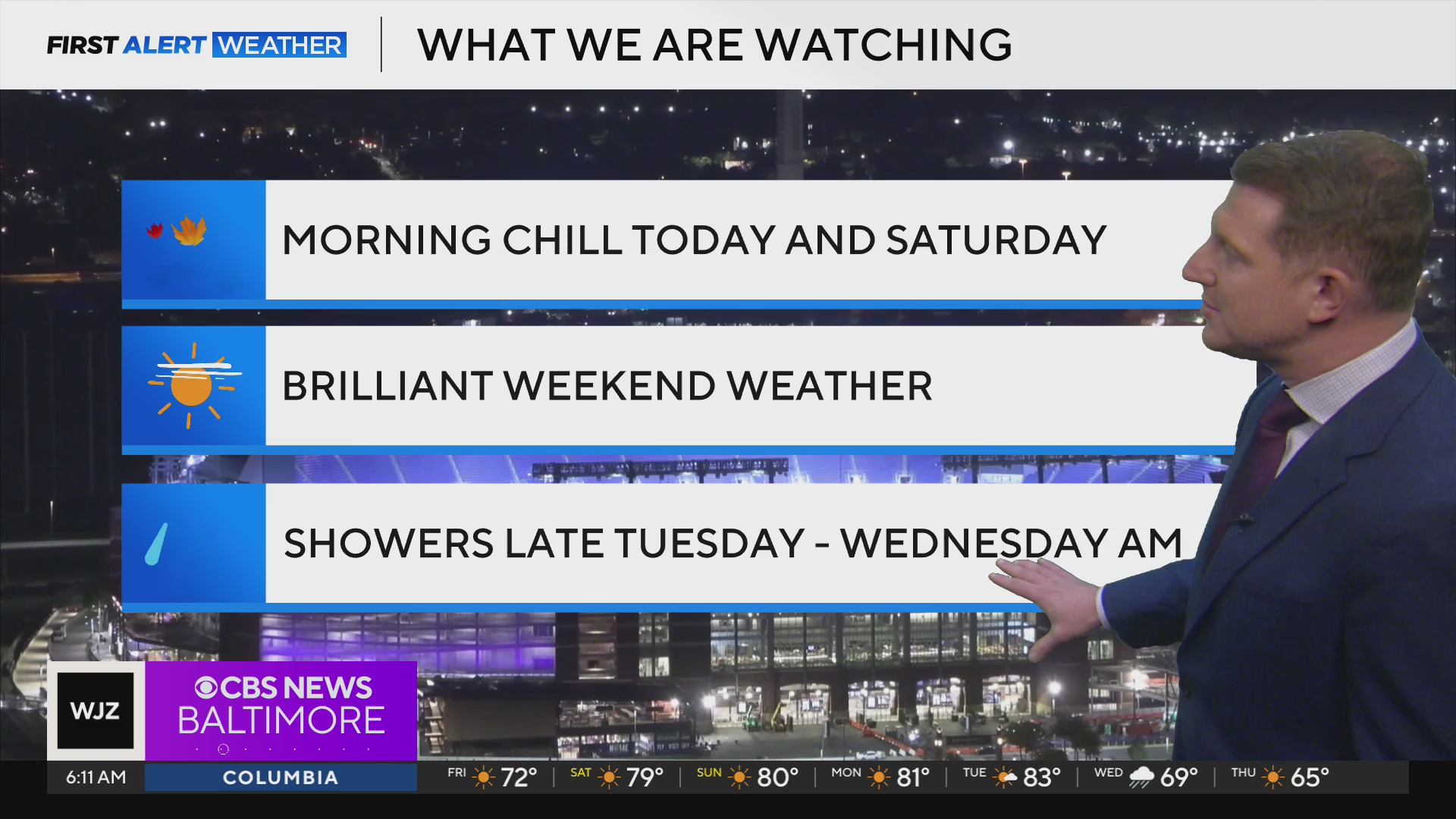 Morning chill, beautiful weekend weather in Maryland