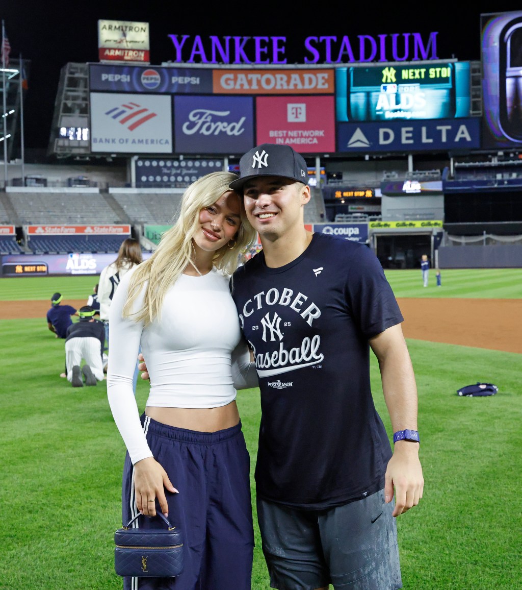 Anthony Volpe celebrates Yankees playoff breakout with girlfriend Elle ...