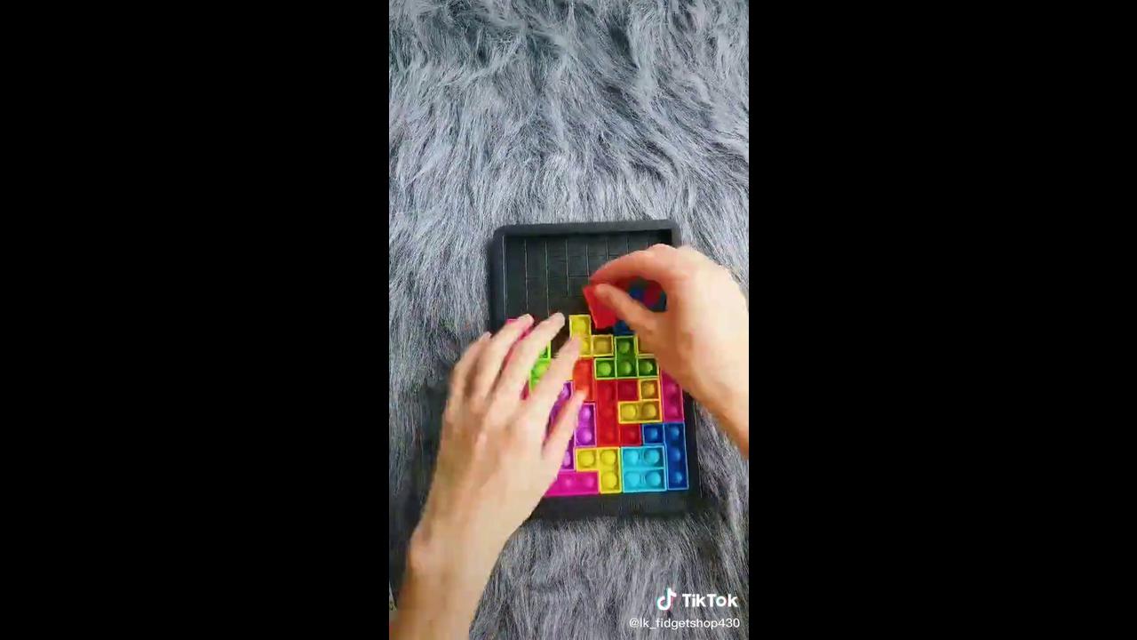 Rainbow Tetris Like Puzzle Pop It