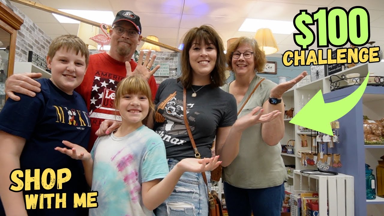 You Hit the Jackpot | $100 Family Shopping Challenge