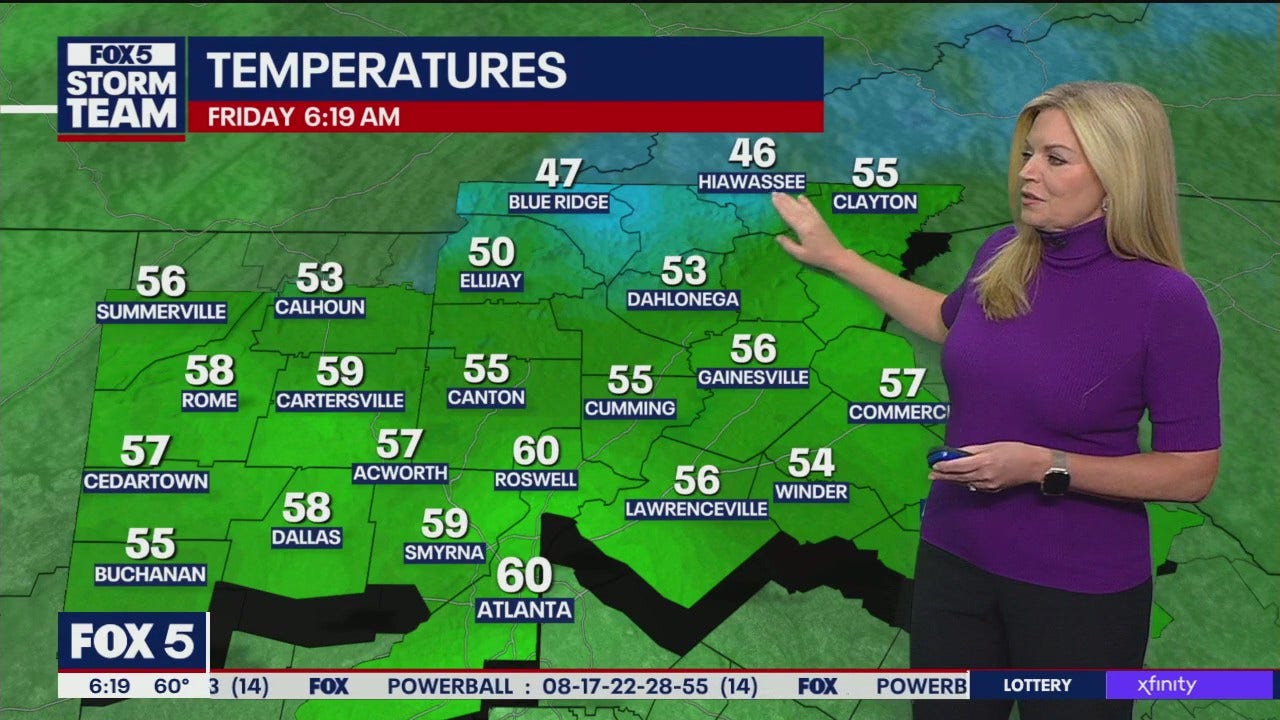 Atlanta's Friday weather: Crisp fall mornings, mild afternoons continue