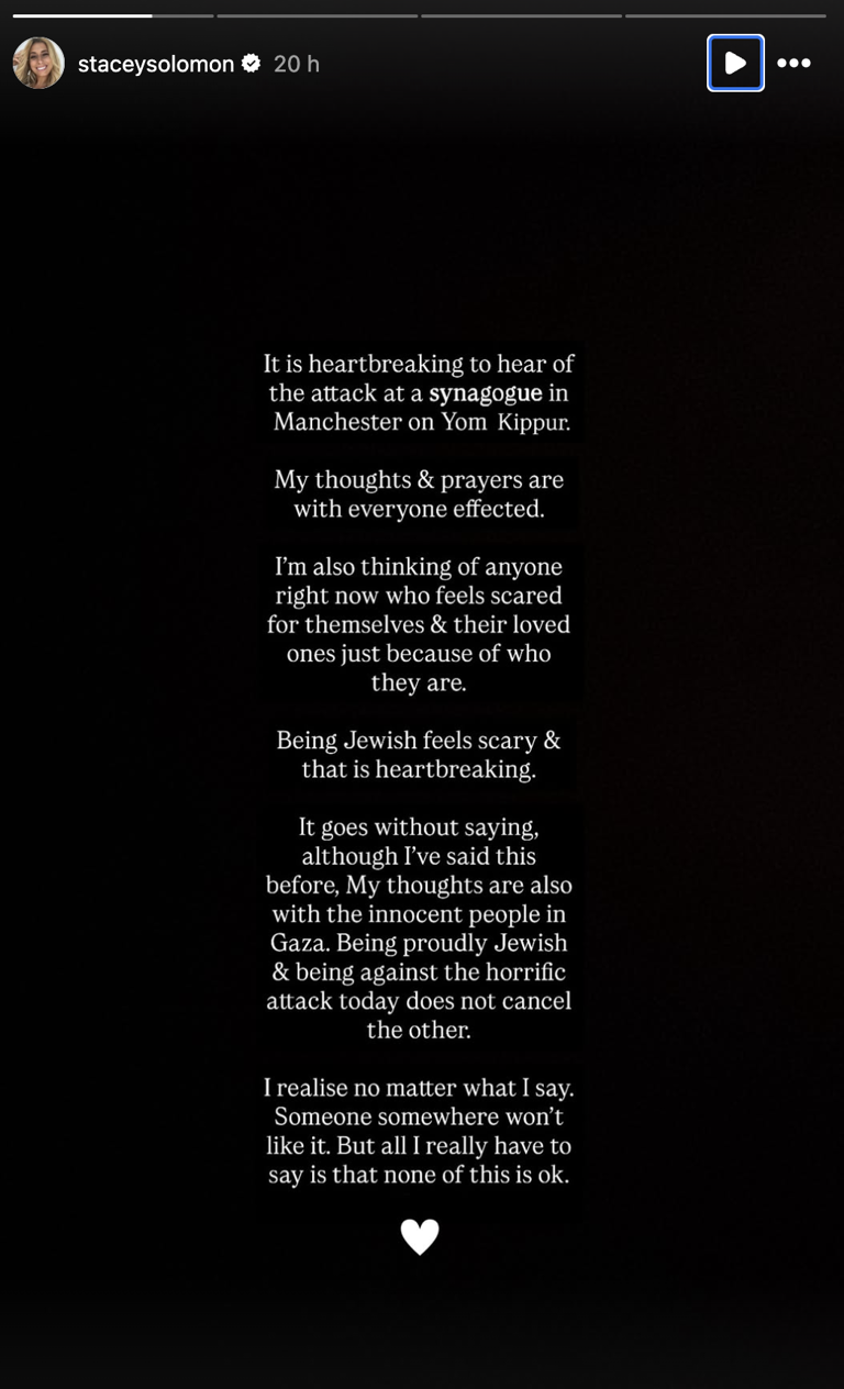 What Stacey Solomon, Rachel Riley and other British Jewish figures said ...