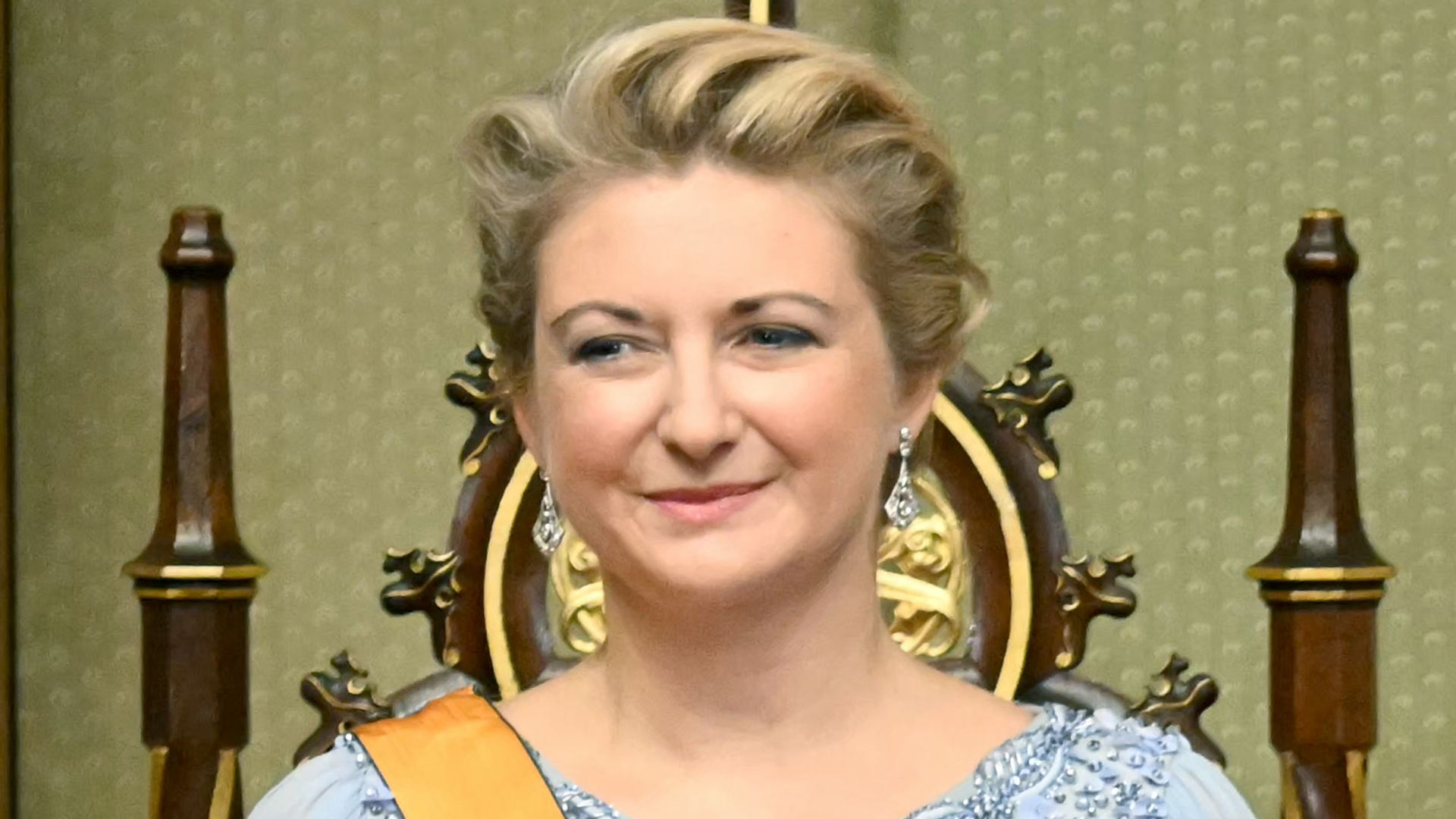 Grand Duchess Stephanie 'leads with grace' in flowing gown for her big ...