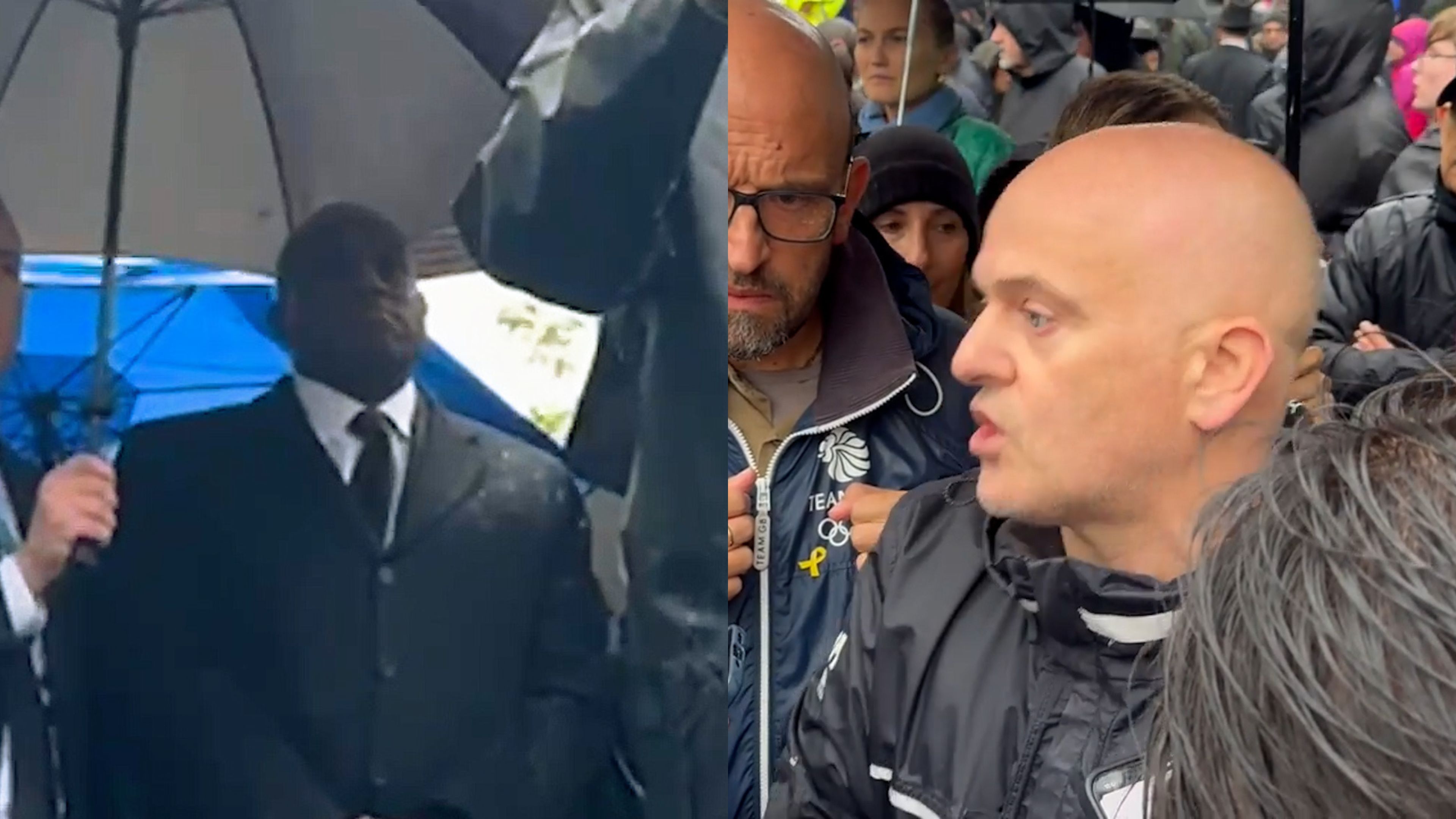 David Lammy confronted by heckler at Manchester synagogue vigil