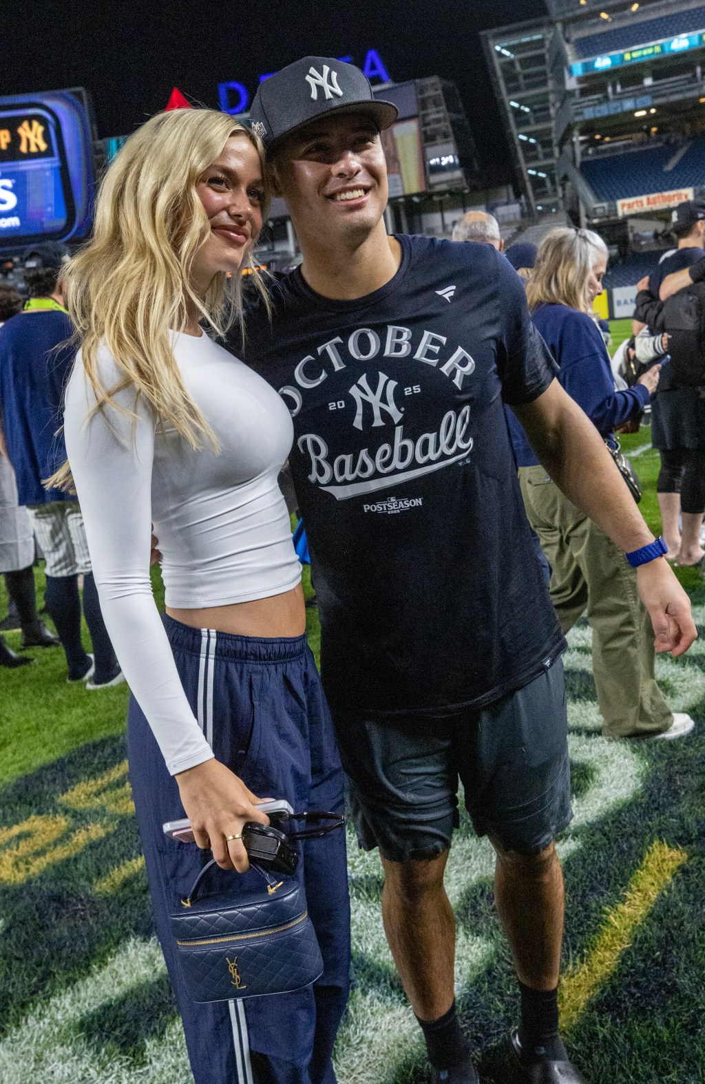 Anthony Volpe celebrates Yankees playoff breakout with girlfriend Elle ...