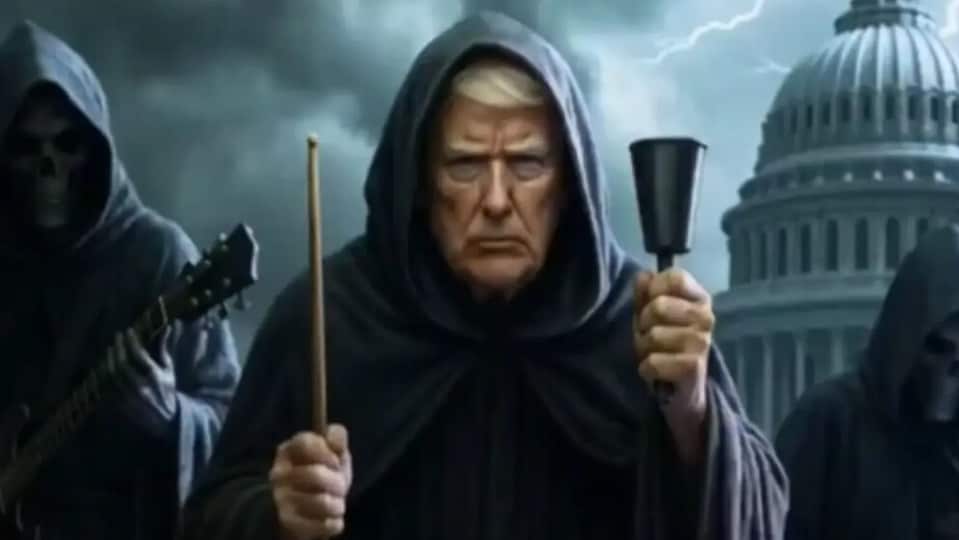 ‘Grim Reaper’ Russell Vought coming after ‘Dems babies’? Trump posts AI ...