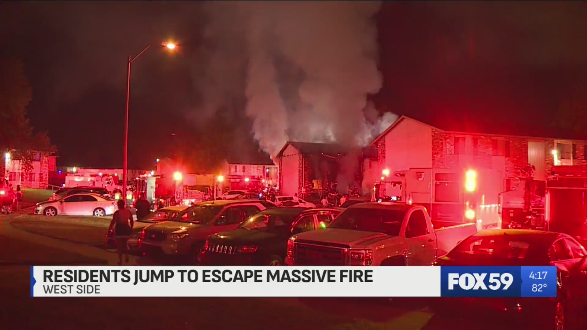 West side apartment fire causes displacement of 10+ residents, 4 injuries