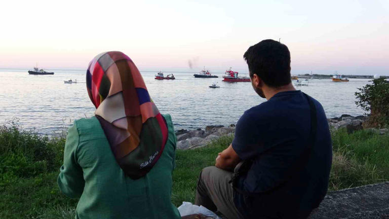 Giresun’da Filistin’e karadan ve denizden destek