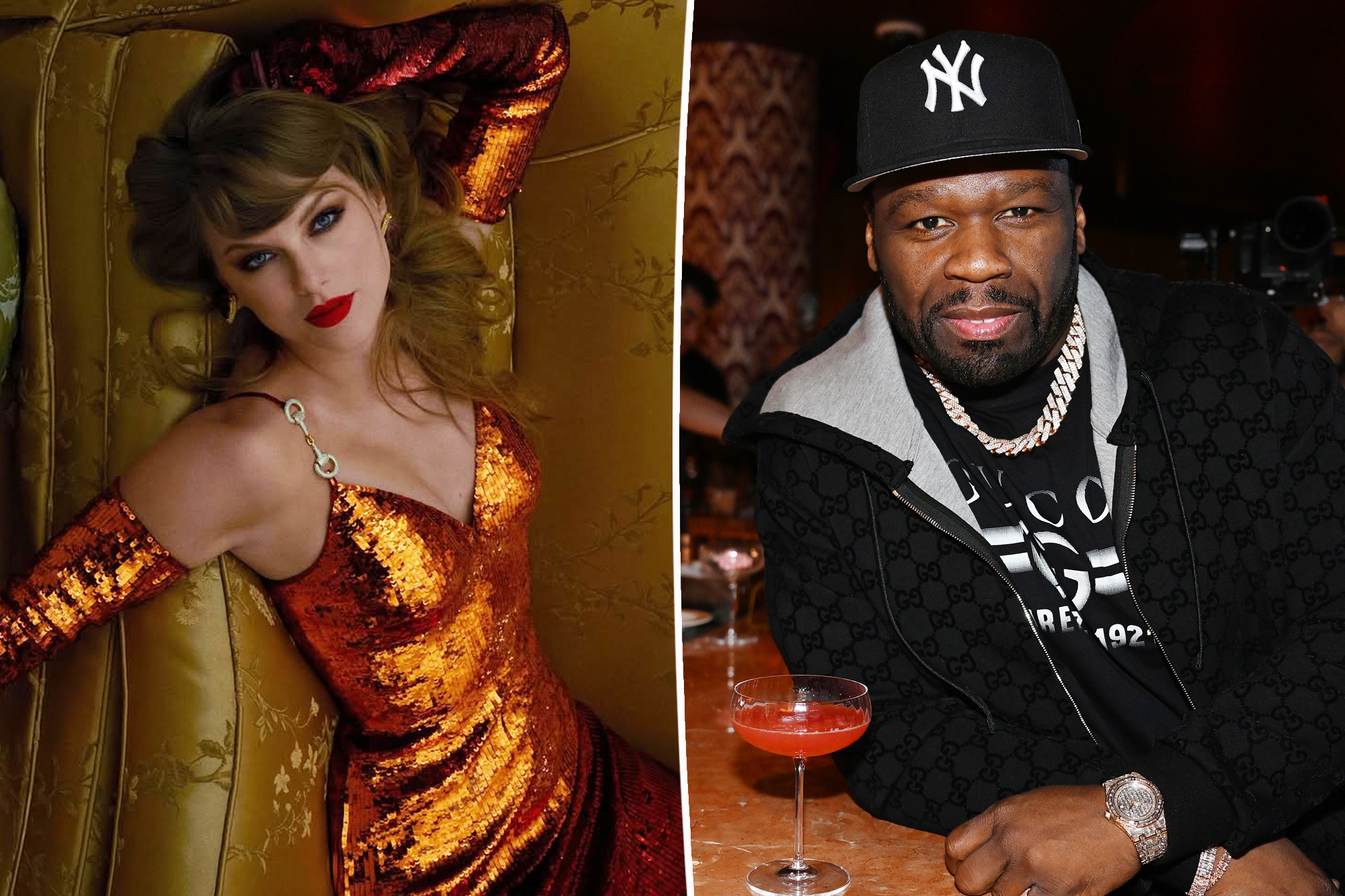 50 Cent reacts to being the only celeb shoutout on Taylor Swift’s ‘Life ...