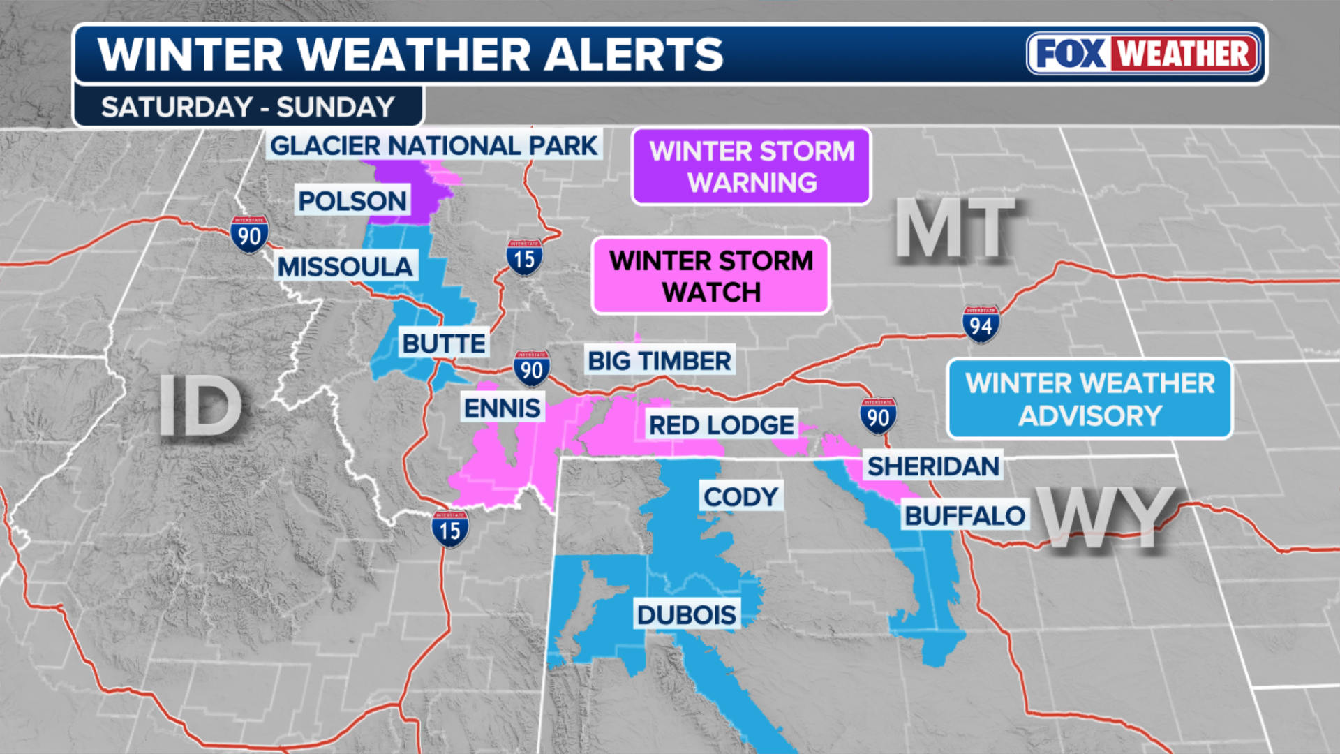 First winter weather alerts of season issued in Montana, Wyoming