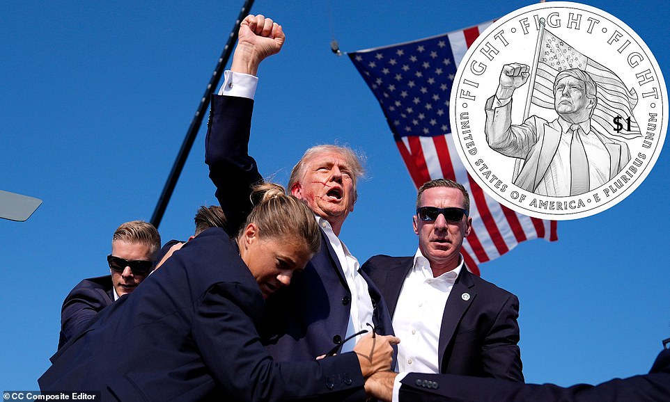 Trump dollar coin draft design released by Treasury