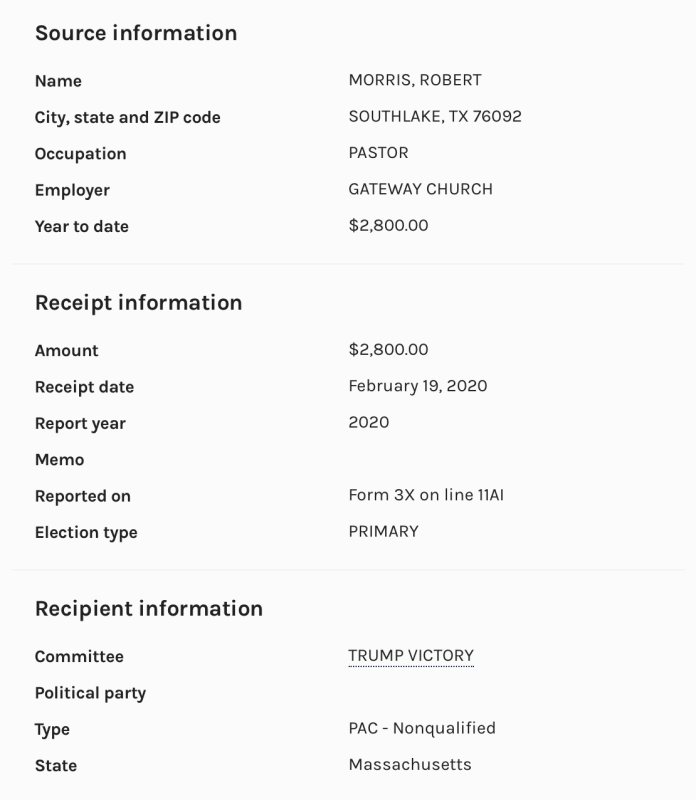 Convicted Child Predator Robert Morris Gave Thousands to Trump