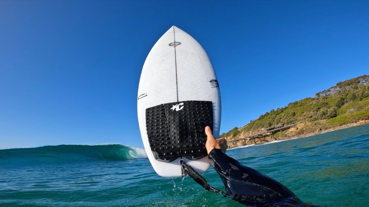 Surfing Up the Coast on a Brand New Board