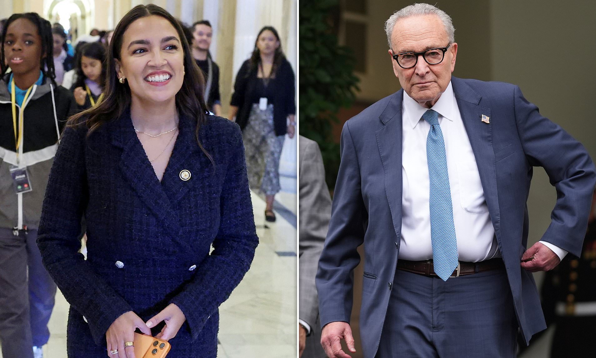 Chuck Schumer sinks to new lows in shutdown fight as Democrats turn to AOC