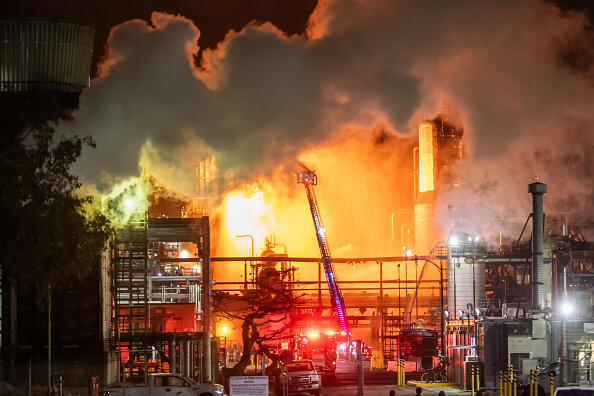 Massive Fire Explodes at Chevron Refinery