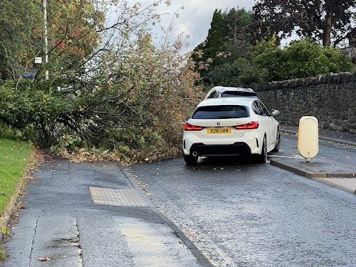 Storm Amy impacts on Falkirk area with issues on roads