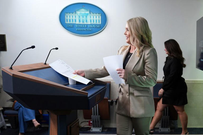 Karoline Leavitt breaks silence on Trump's chilling post showing ...