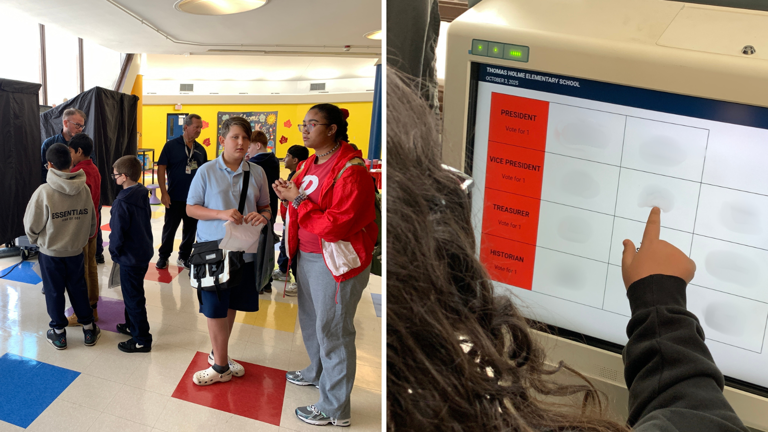 At Thomas Holme Elementary, students got to cast ballots using real ...