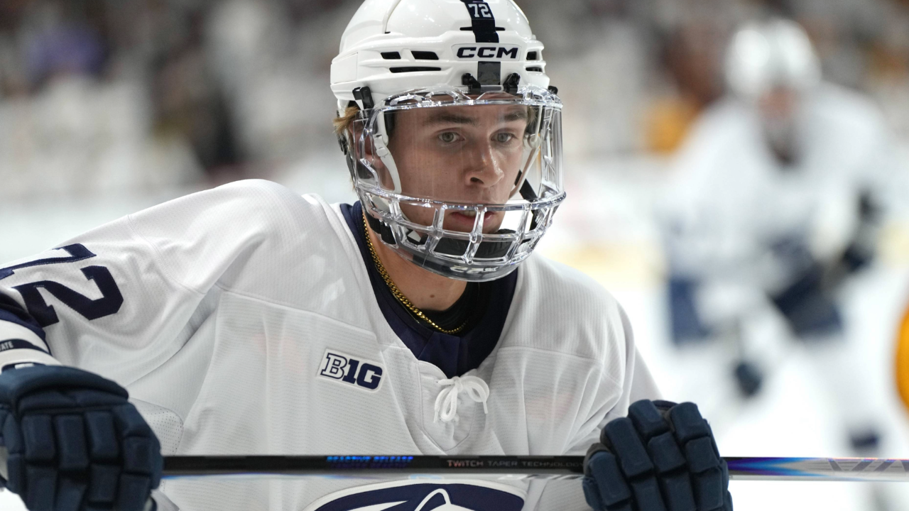 Gavin McKenna records pair of first-period assists in Penn State debut