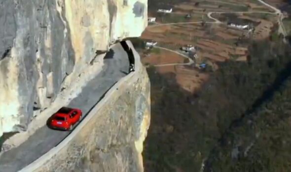 The hand-carved 1.2km cliff road with a 1000m drop that's one of most ...