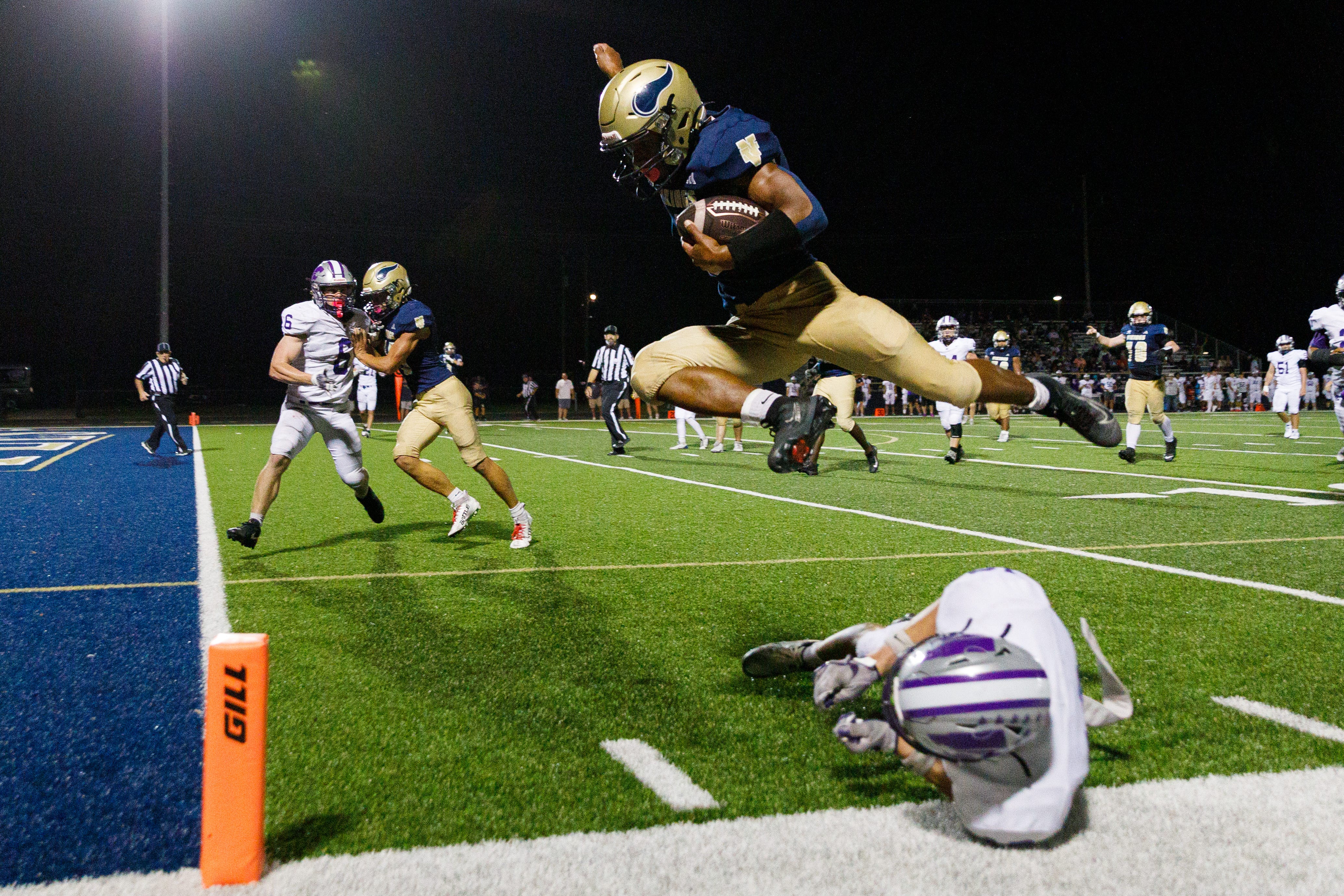 Niles football dances to blowout victory against Three Rivers, remains ...