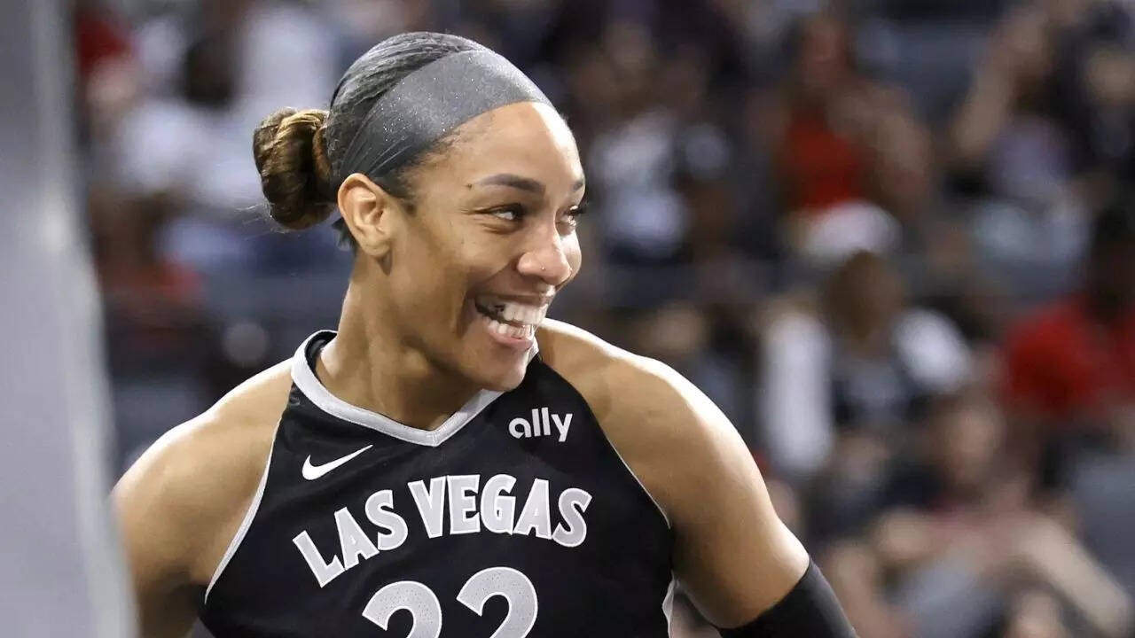 A’ja Wilson celebrates with '400 Degreez' rapper after Las Vegas Aces ...