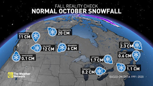 Ready? Seven provinces may see snow before Thanksgiving