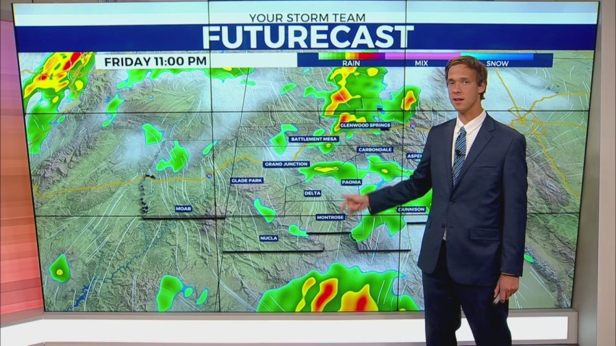 Rainfall overnight and tomorrow morning accompany cooling temperatures