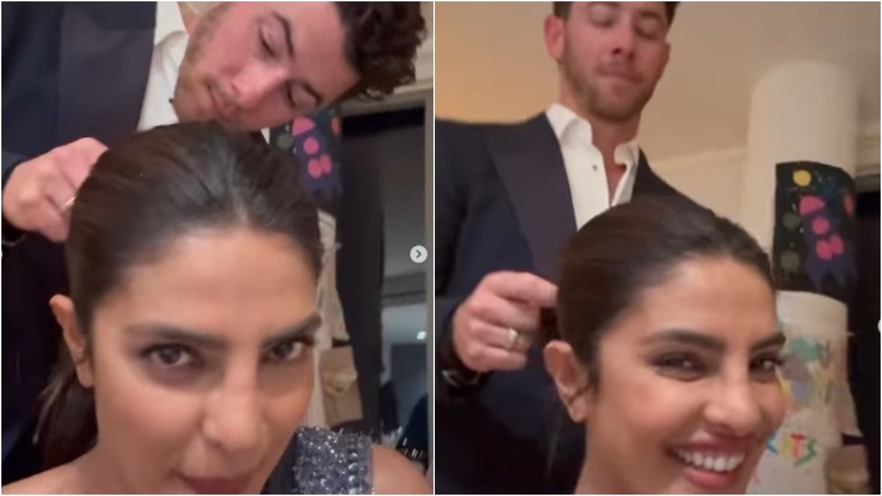 Nick Jonas unties Priyanka's hair in adorable clip from gala night ...