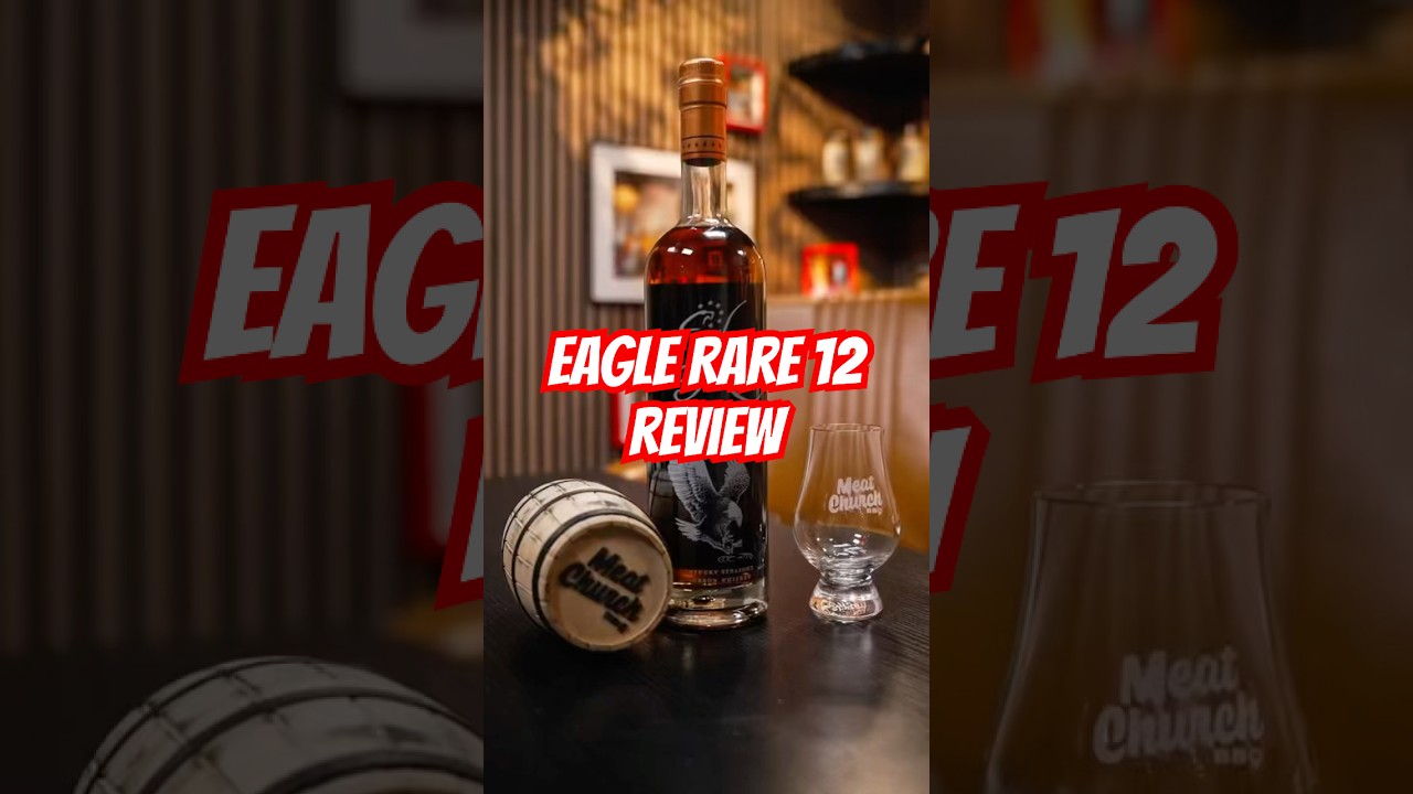 Pour Eagle Rare 12 bourbon inside the Meat Church studio