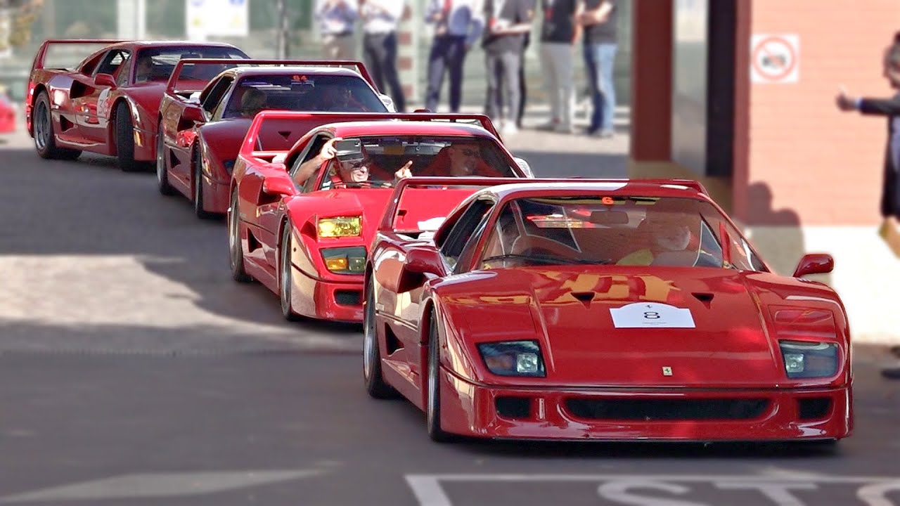 Ferrari F40 vertrekt bij de fabriek tijdens Legacy Tour