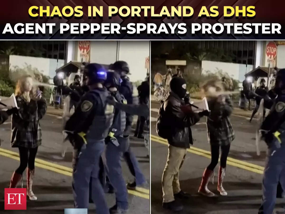 US Immigration Crackdown | Portland erupts as DHS officer pepper-sprays ...