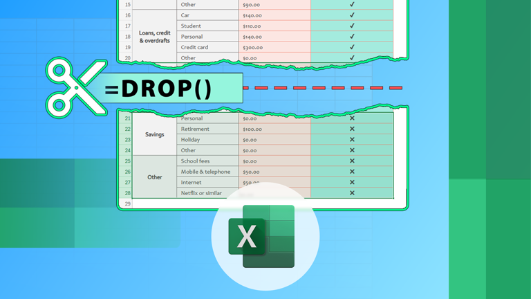 How to Use the DROP Function in Microsoft Excel