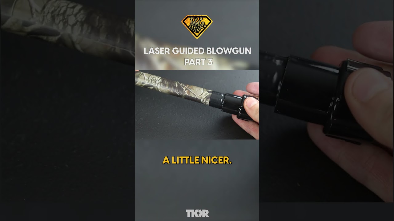 Creating a laser-guided blowgun using duct tape and basic tools