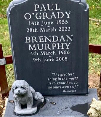 Paul O'Grady's headstone unveiled after two years