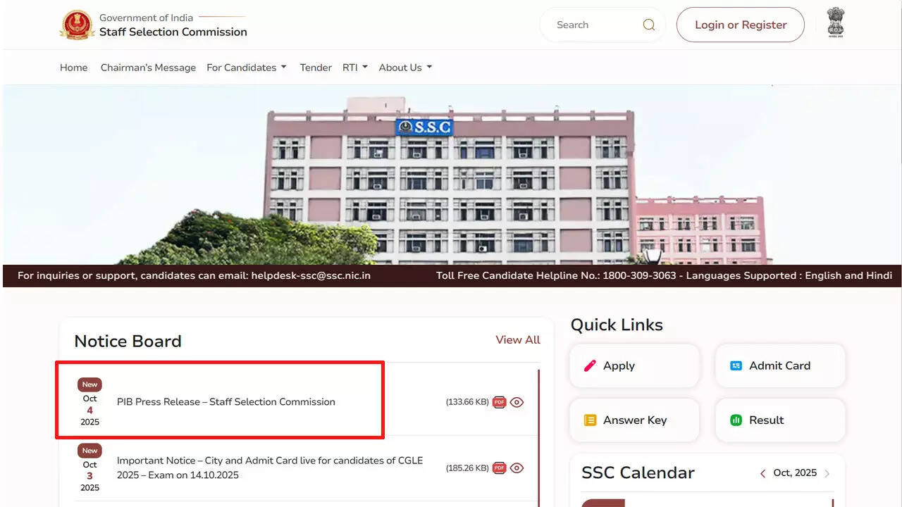 SSC allows candidates to view, store and review question papers with ...