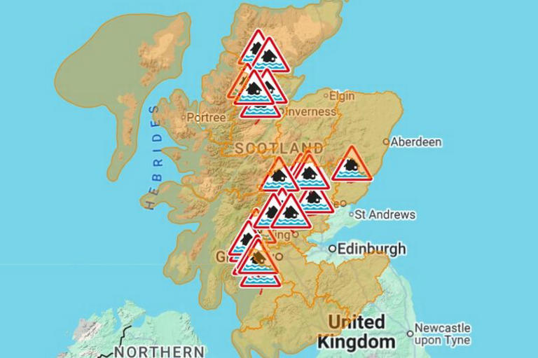 Storm Amy breaks records overnight in Scotland with nearly 100mph winds
