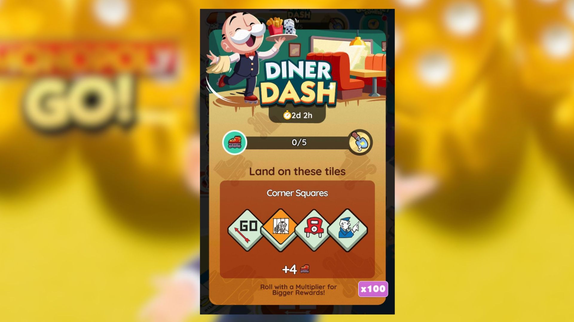 Monopoly GO: Diner Dash Rewards and Milestones