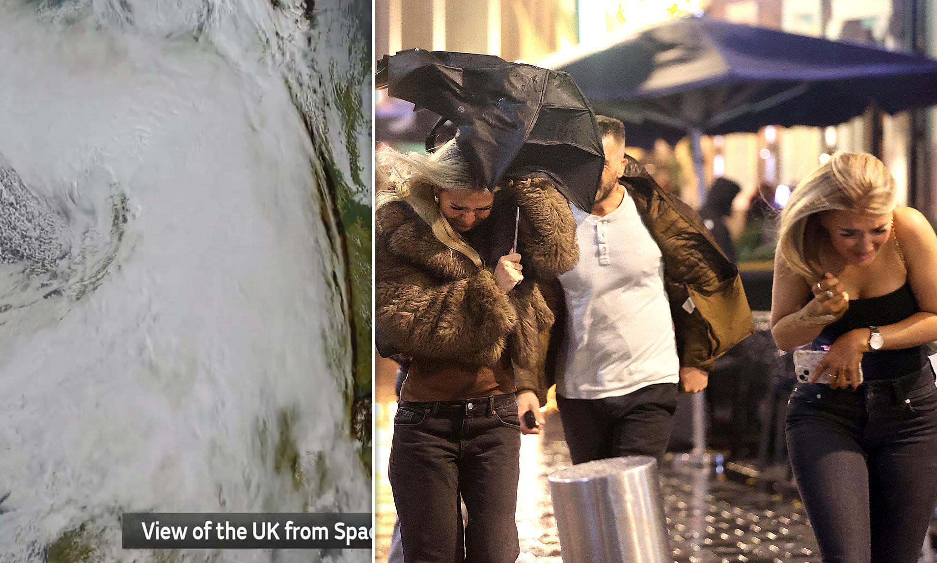 Storm Amy hits: 100mph gales lash Britain as roads close, roads flood ...