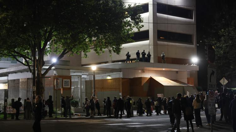 Two men arrested during protests at Portland ICE facility Friday night