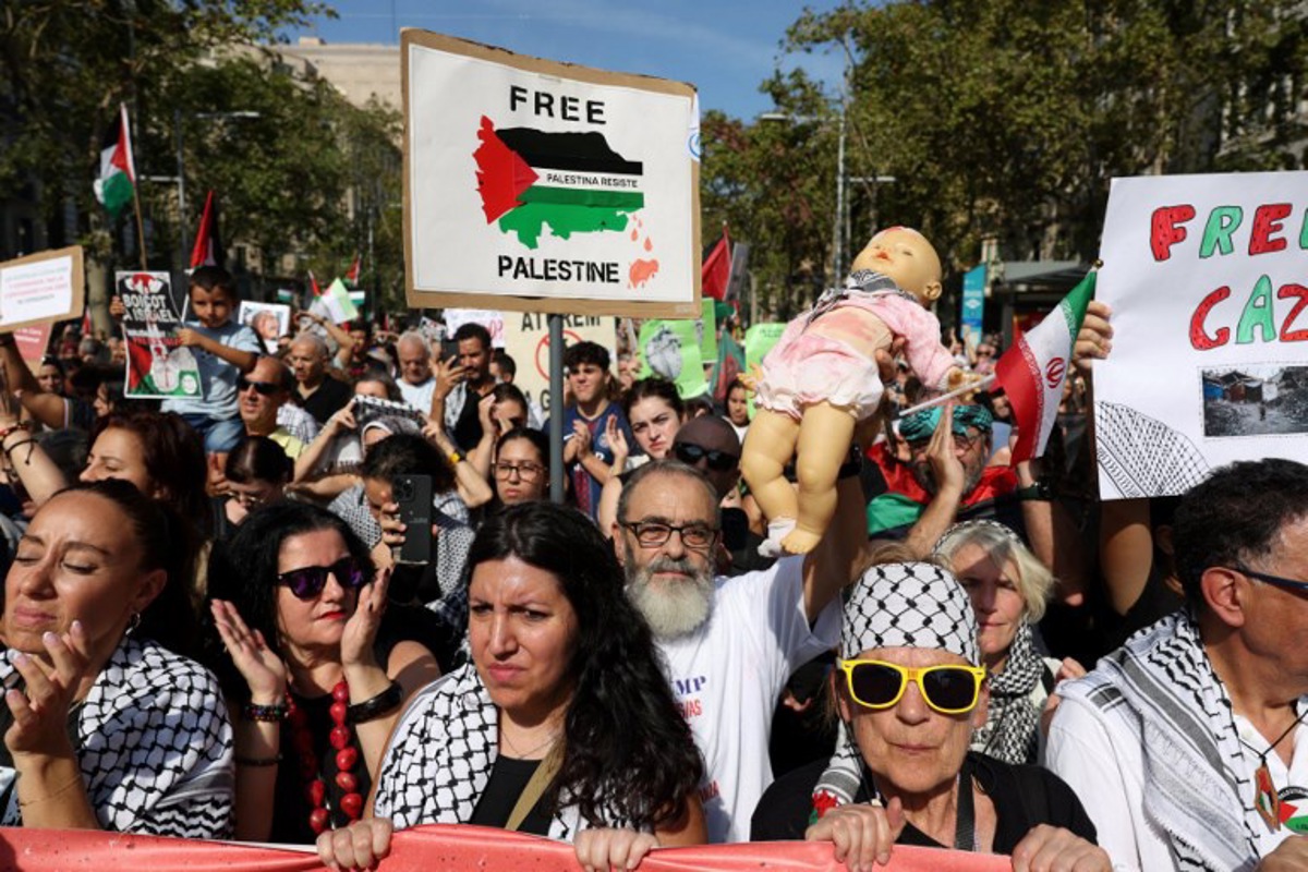 Israëlisch-Palestijns conflict - Tienduizenden betogen in Barcelona uit ...