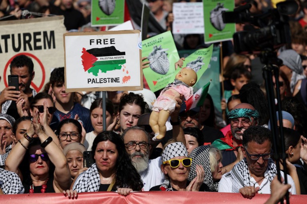 Israëlisch-Palestijns conflict - Tienduizenden betogen in Barcelona uit ...