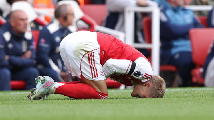 Arsenal v West Ham: Martin Odegaard sets unwanted record as captain becomes a problem for Mikel ...