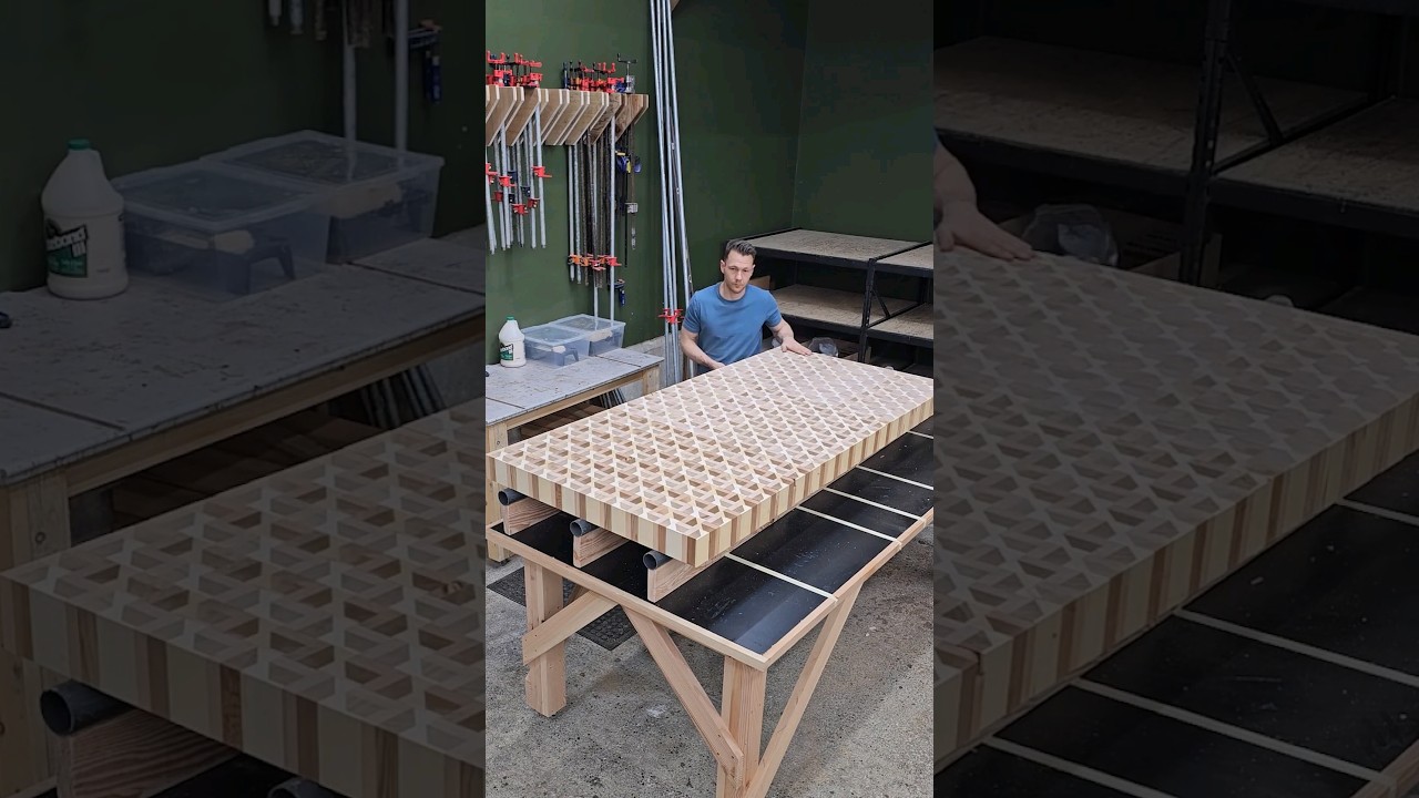 End grain table top glue up #short #shortsvideo #shorts #shortvideo # ...