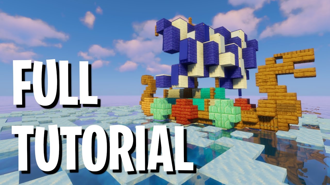 Minecraft Tutorial: How to Build a Viking Boat