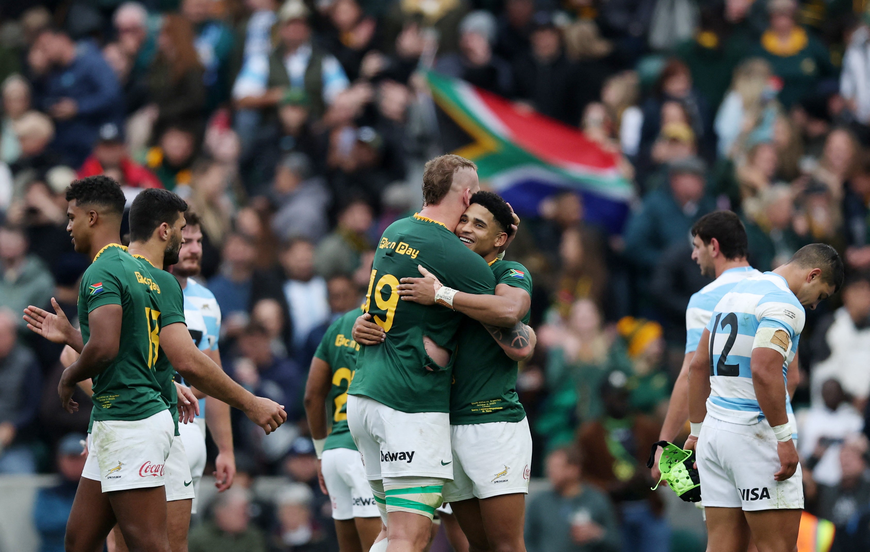 Argentina v South Africa live: Springboks survive brutal battle to win ...