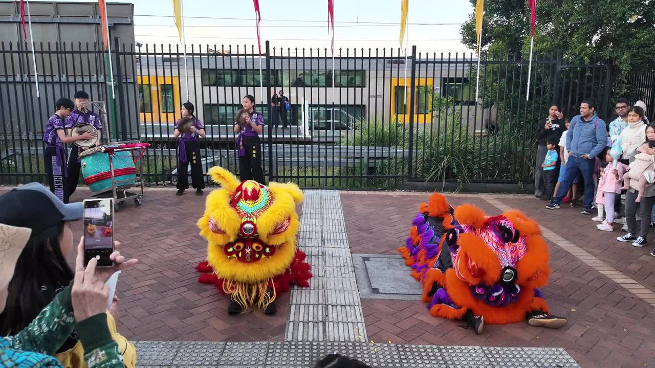 Moon Festival lion dance procession, Sydney, Australia
