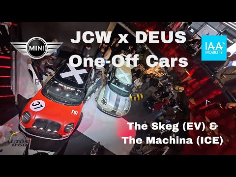 MINI JCW x DEUS autos únicos | The Skeg (EV) & The Machina (ICE) | IAA ...