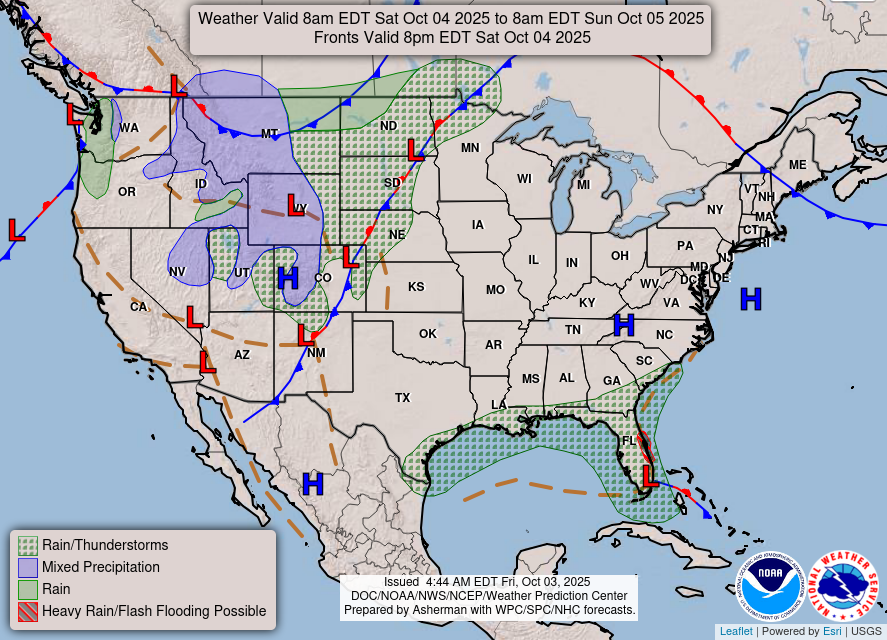 'Stark' forecast predicts uneven weekend weather