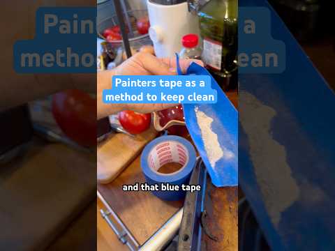 Easy painters tape trick to catch dust during DIY work #diy #workshop # ...